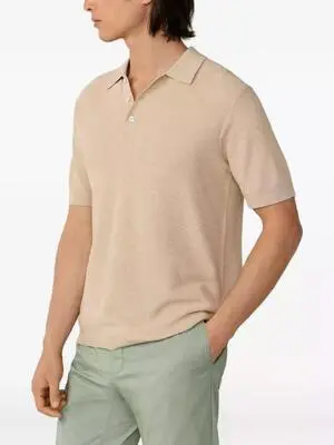 HACKETT LONDON Short-sleeve Knitted Cotton Polo Shirt