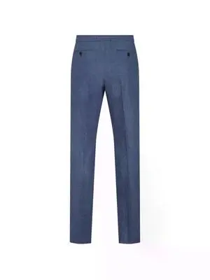 Zegna Pressed-crease Linen Trousers