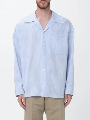 Loewe Striped Cotton Casual Shirt - Gnawed Blue