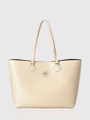 Philipp Plein Croc Effect Tote Bag - Beige