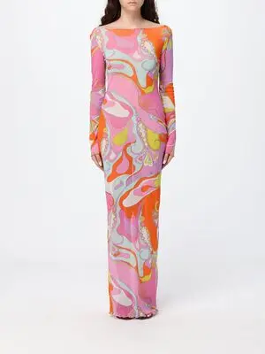 Emilio Pucci Printed Mesh Maxi Dress - Multicolor