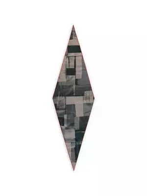 Zegna Abstract-print Diamond-shaped Scarf - Grey