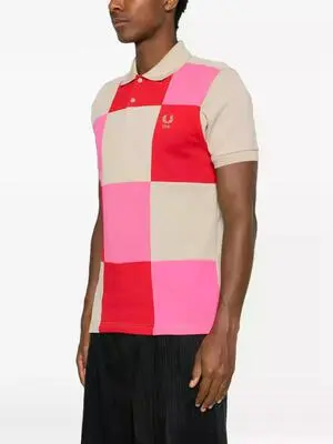 Comme Des Garçons Patchwork-effect Logo-embroidered Polo Shirt