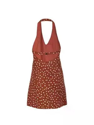 Tanya Taylor Sleeveless Polka-dot Mini Dress