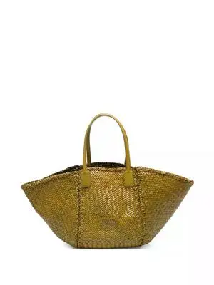 Dragon Diffusion Teresa Woven Leather Tote Bag - Green