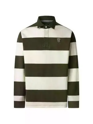 HACKETT LONDON Striped Long-sleeve Polo Shirt