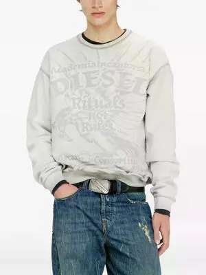 DIESEL® Sweatshirt With Dévoré Print