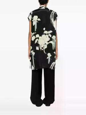 PSOPHIA Sleeveless Floral Print Coat