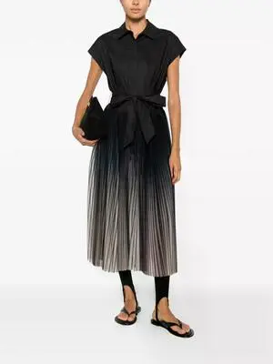 PSOPHIA Pleated Ombré Effect Midi Dress