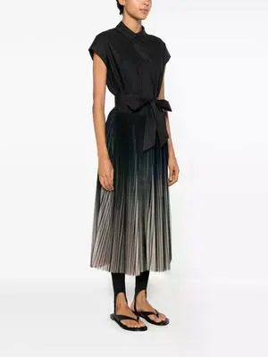 PSOPHIA Pleated Ombré Effect Midi Dress