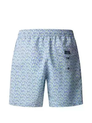 HACKETT LONDON Graphic-print Swim Shorts - Blue