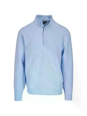 Rlx Ralph Lauren Marl Pattern Quarter-zip Knit Sweater - Blue