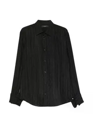 Gucci Vertical-stripe Semi-sheer Shirt