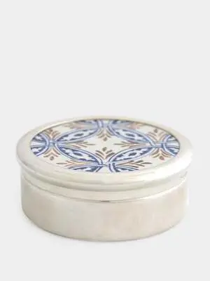 LEITÃO &AMP; IRMÃO Leitão & Irmão Blue Box With Portuguese Tile - Silver