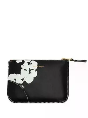DENIM TEARS X Comme Des Garçons Leather Zip Wallet - Black