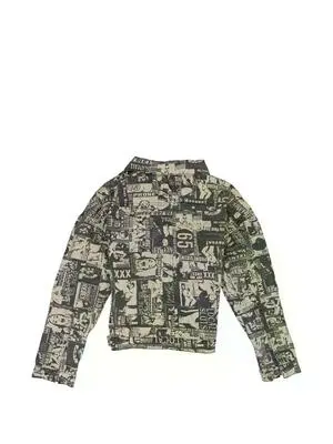 Rhude Graphic Print Denim Jacket - Neutrals