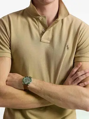 Polo Ralph Lauren Embroidered Cotton Polo Shirt - Neutrals