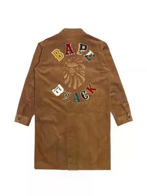 A BATHING APE Corduroy Coat With Logo Embroidery