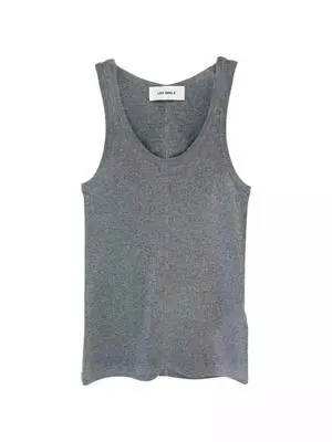 LISA YANG Ribbed Knit V-neck Sleeveless Top