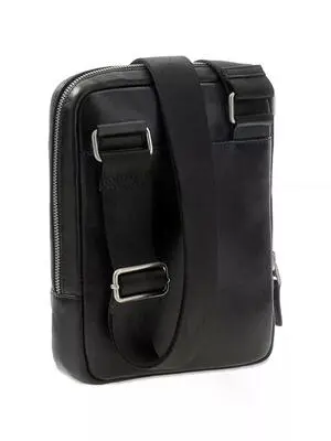 Guess Logo Plaque Grained Messenger Bag
