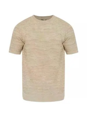 Etro Textured Pegasus-patch T-shirt - Neutrals