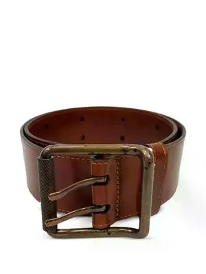 Burberry Double Holed Leather Belt - Brown