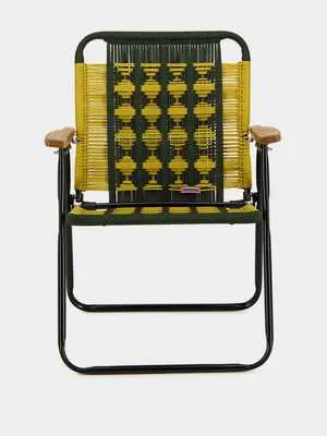 TRAMEI Moss Green And Mustard Trama Chair Jade - Multicolour