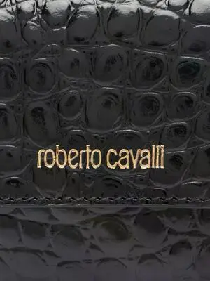 Roberto Cavalli Croc-effect Logo-lettering Card Holder