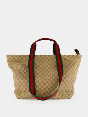 Gucci Gg Canvas Medium Tote Bag - Beige
