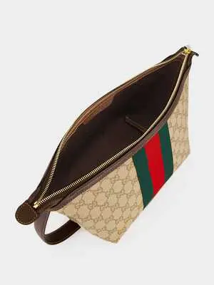 Gucci Gg Canvas Toiletry Case With Web Stripe