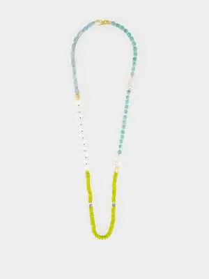 LIZZIE FORTUNATO Aqua Cabana" Beaded Statement Necklace