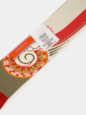 La DoubleJ Anemone Ghirlanda Silk Skinny Scarf