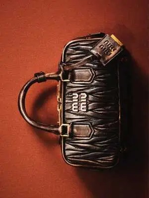 Miu Miu Arcadie Matelassé Bag - Brown