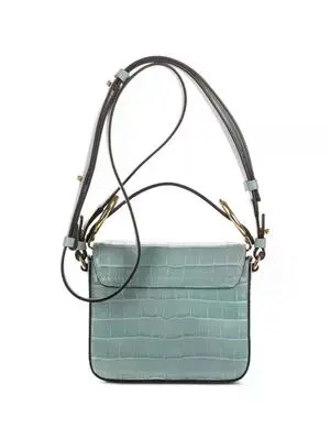 Chloé C Crocodile-effect Shoulder Bag - Blue