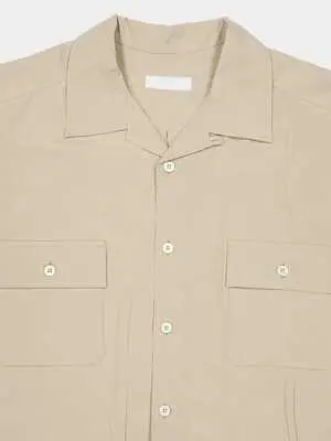 Prada Limestone Silk Bowling Shirt