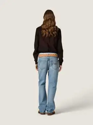 Miu Miu Sapphire Washed Denim Jeans
