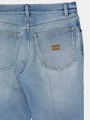 Miu Miu Sapphire Washed Denim Jeans