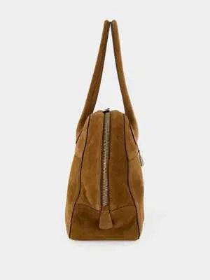 Miu Miu Suede Medium Bag With Lock Detail
