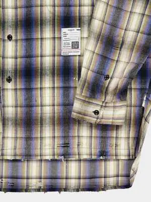 Mihara Yasuhiro Beige Vintage Check Shirt