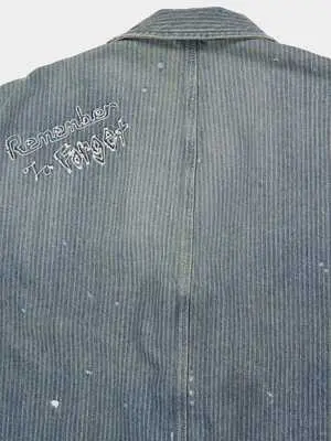 Mihara Yasuhiro Indigo Stripe Denim Chore Jacket