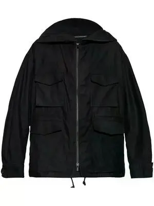 Yohji Yamamoto Zip-up Hooded Jacket