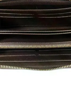 LOUIS VUITTON Damier Ebène Zippy Wallet - Brown