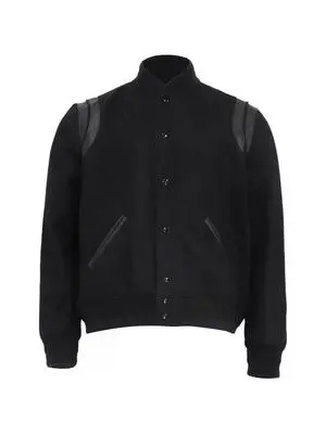 Saint Laurent Wool And Leather Bomber Jacket