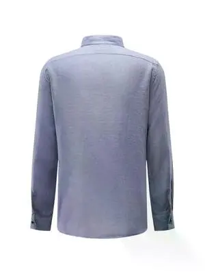 04651 / A TRIP IN A BAG Mandarin-collar Long-sleeve Shirt