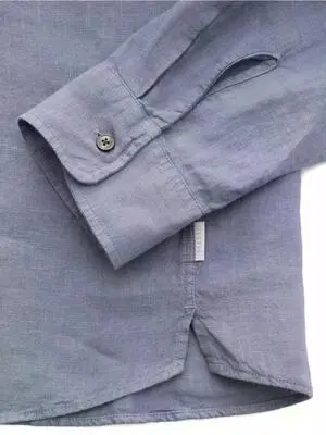04651 / A TRIP IN A BAG Mandarin-collar Long-sleeve Shirt