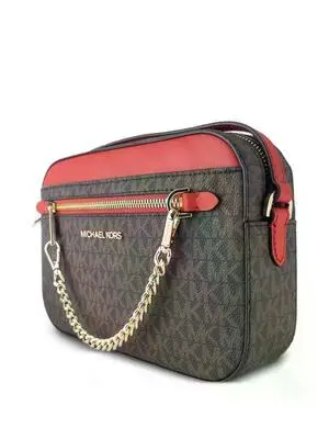Michael Kors Large Jet Set Monogram Crossbody Bag