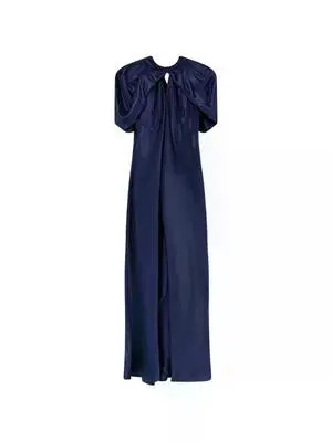 Alberta Ferretti Draped Back-tie Maxi Dress