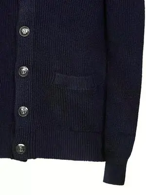 Brunello Cucinelli Solomeo Crest Shawl-collar Cardigan - Blue