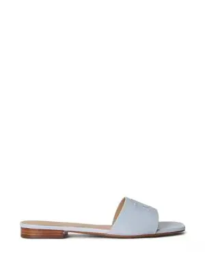 Ralph Lauren Everley Logo-embroidered Leather Sandals