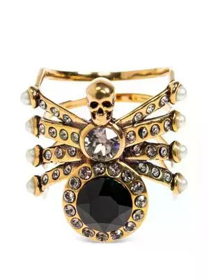 Alexander McQueen Crystal-embellished Spider Ring
